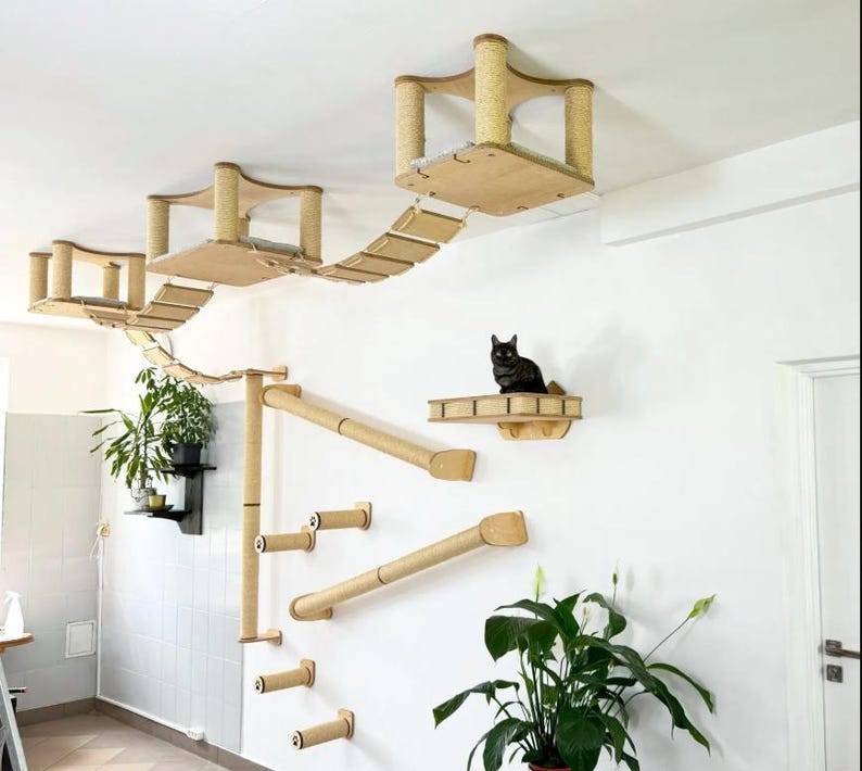 Ultimate Cat Wall & Ceiling Set – Modular Climbing and Lounging System ...