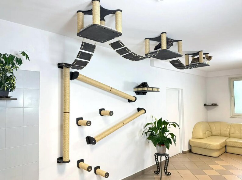 Ultimate Cat Wall & Ceiling Set – Modular Climbing and Lounging System ...