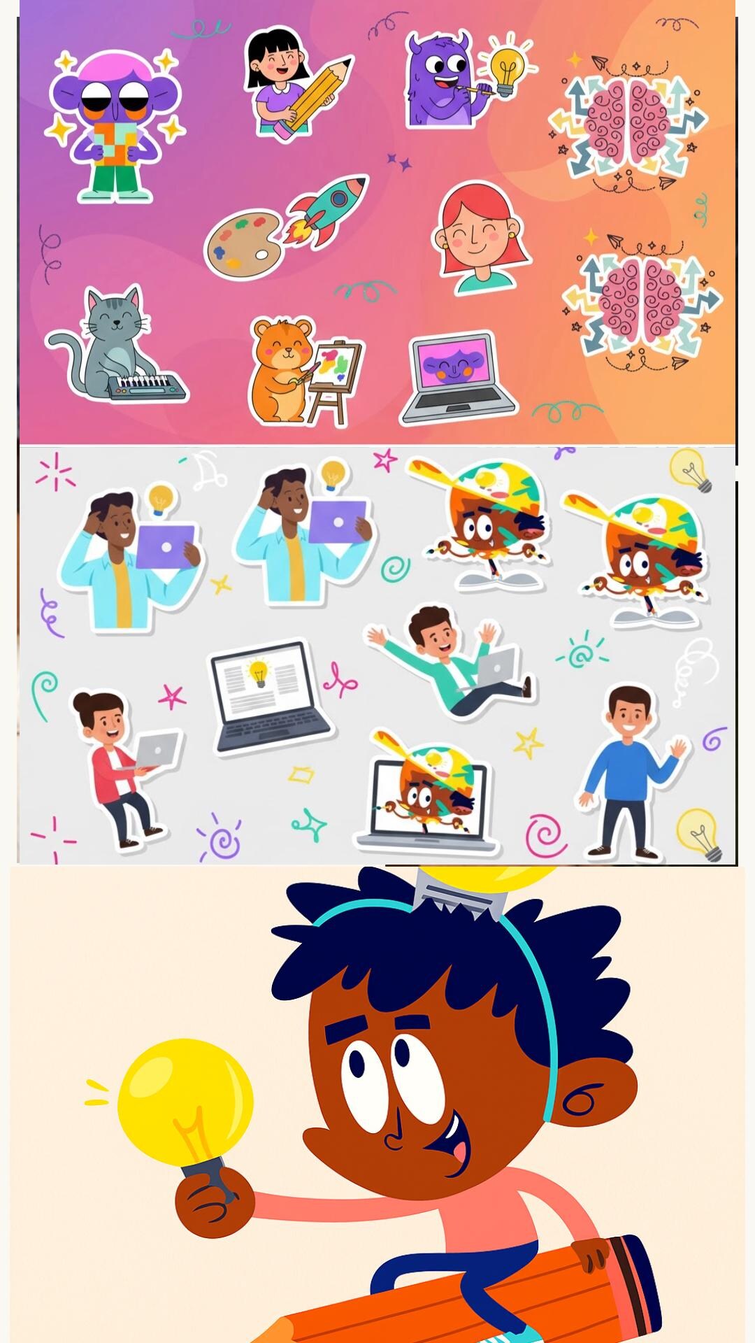 Creative Kids Clipart Set: PNG, SVG (digital Download) - Etsy UK