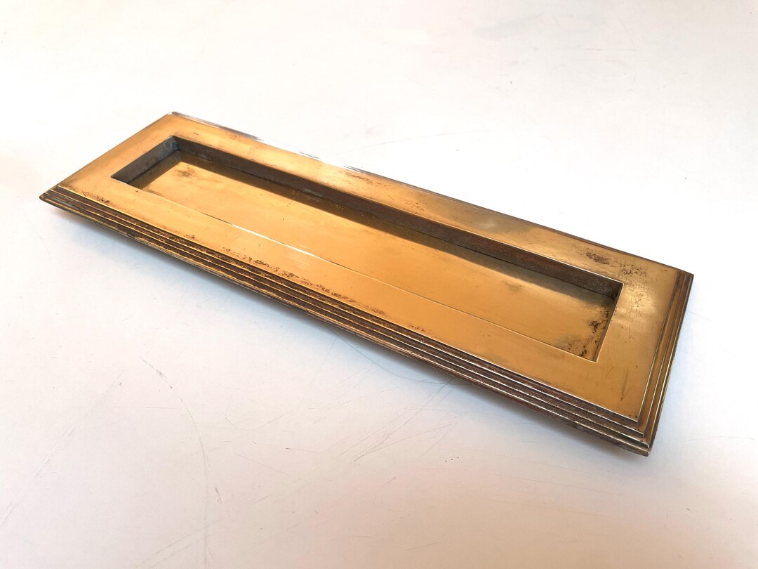 Antique Brass Large Mailbox Letter Plate - Etsy