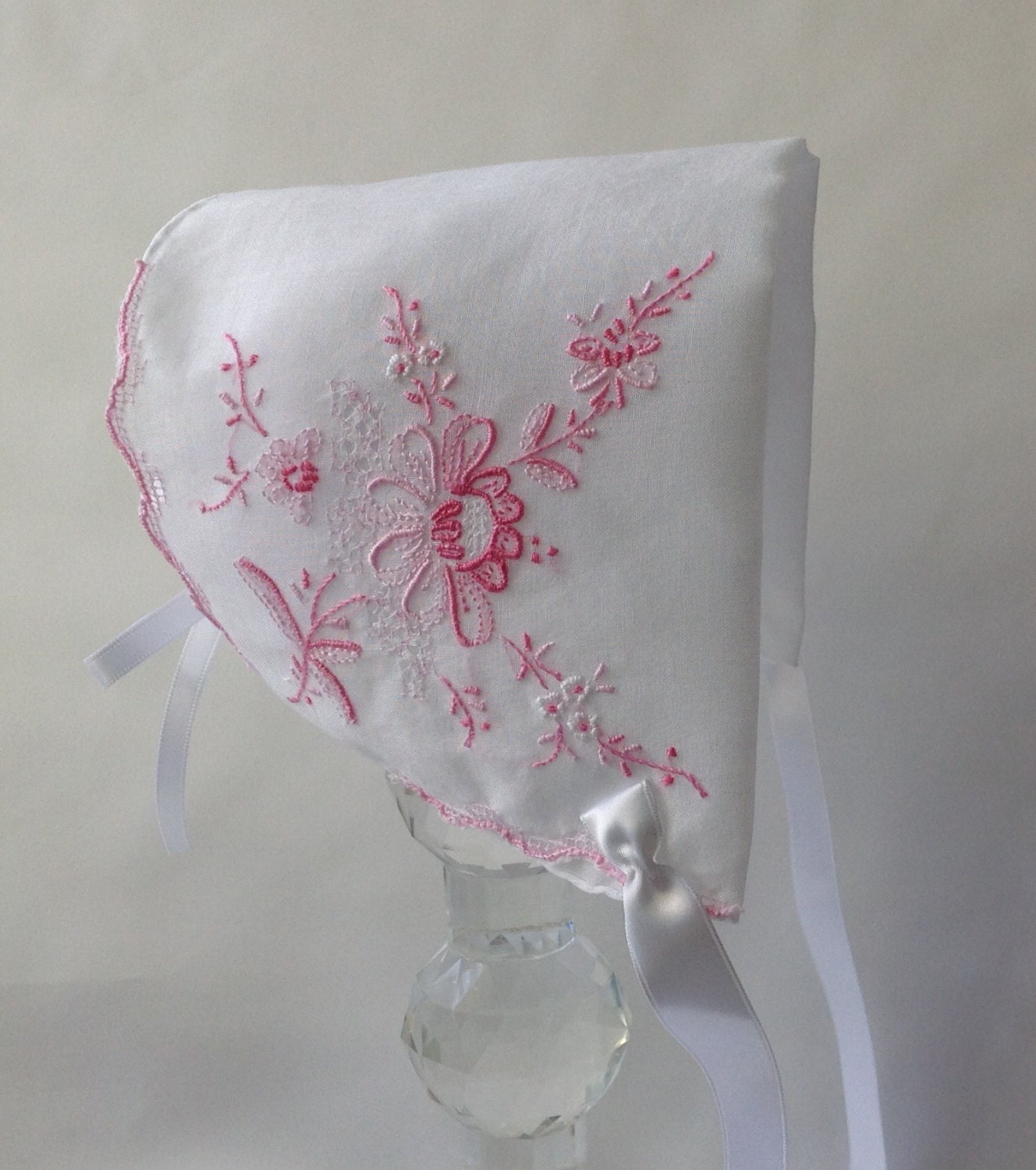 Handkerchief Bonnet Hanky Bonnet Baby Bonnet Handmade Size - Etsy