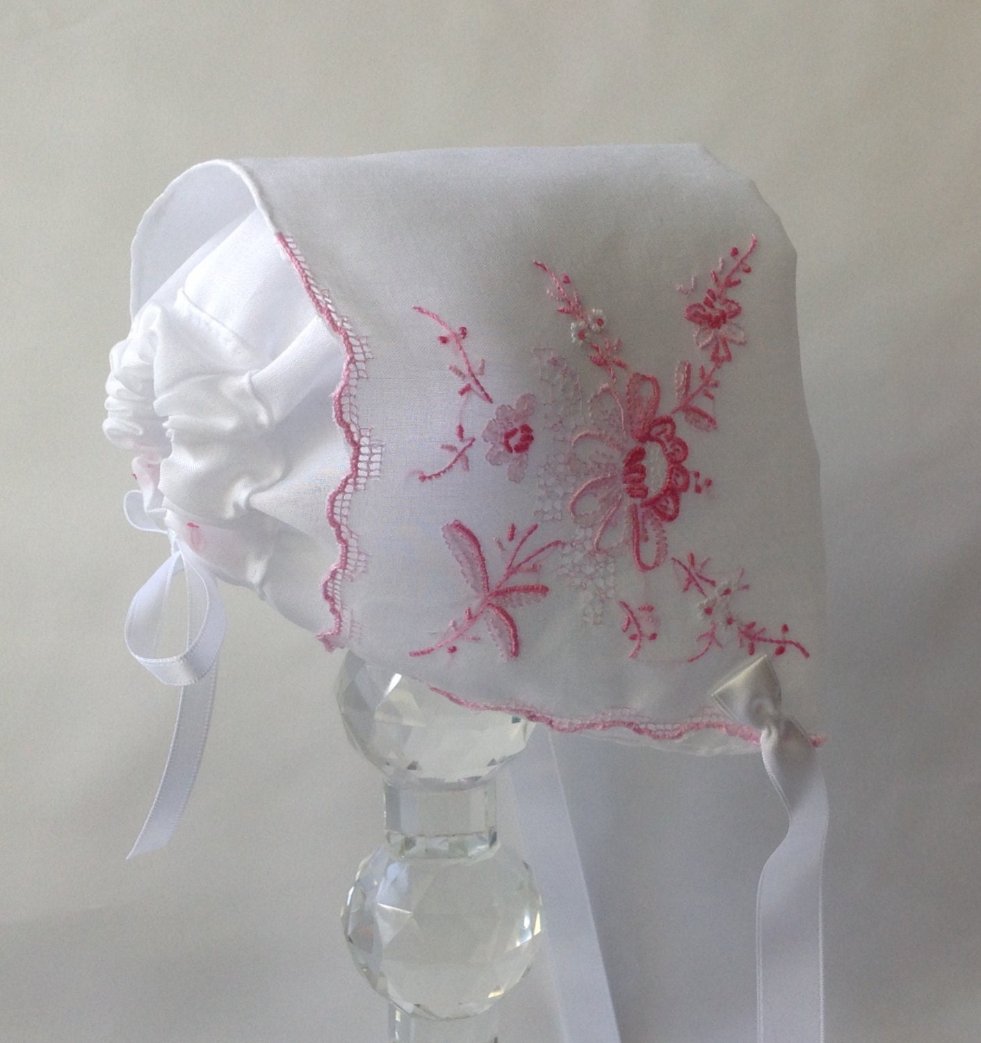 Handkerchief Bonnet Hanky Bonnet Baby Bonnet Handmade Size - Etsy
