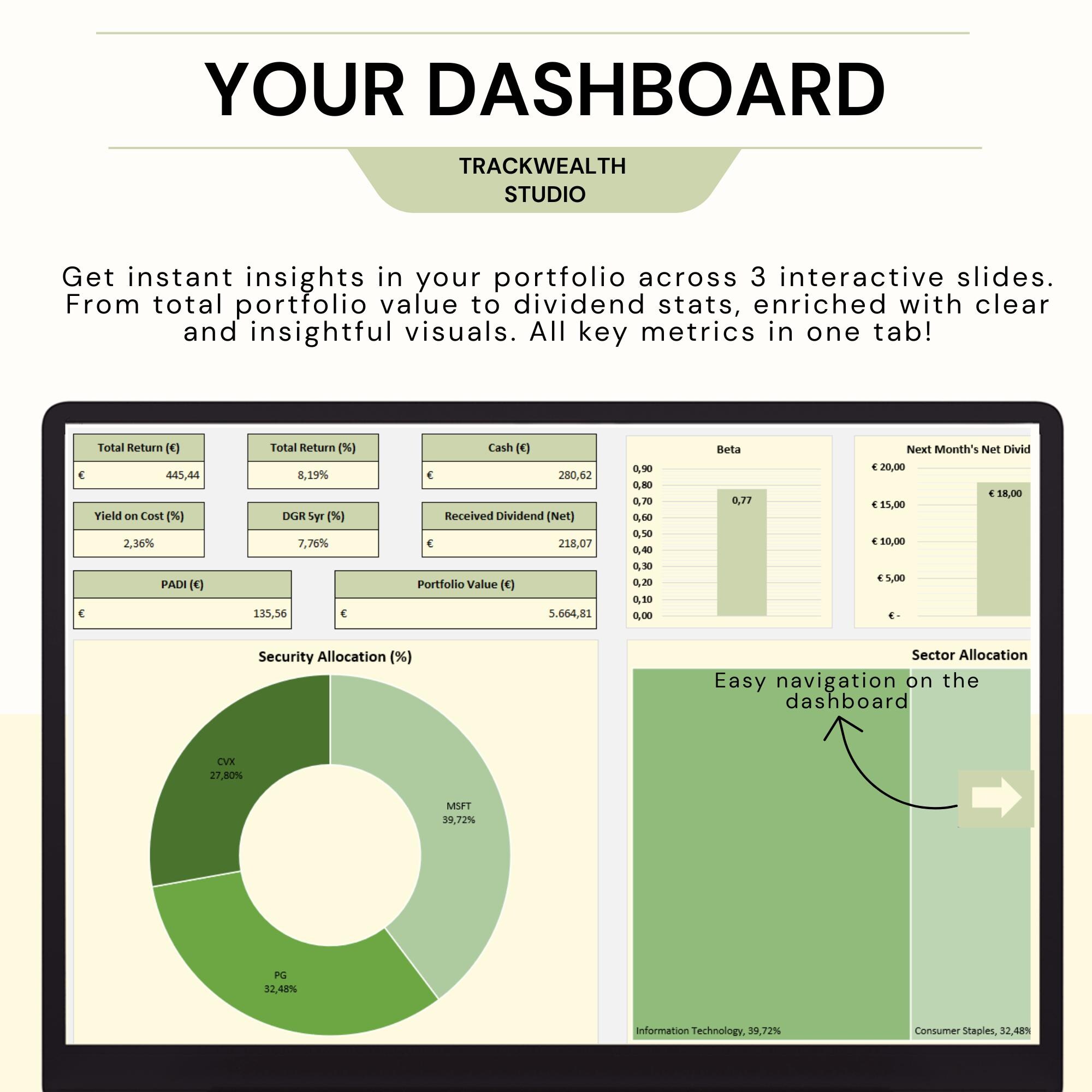 Investment Tracker Excel Spreadsheet: Dividend Growth Portfolio and ...
