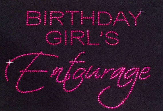 Birthday Girls Entourage Hot Pink Rhinestone Birthday | Etsy