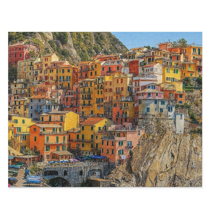 Colorful Village Puzzle - Etsy