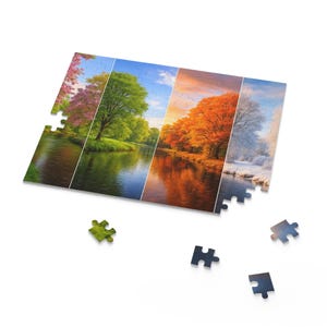 Four Seasons Puzzle | Spring Summer Autumn Winter Scenic Landscape ...