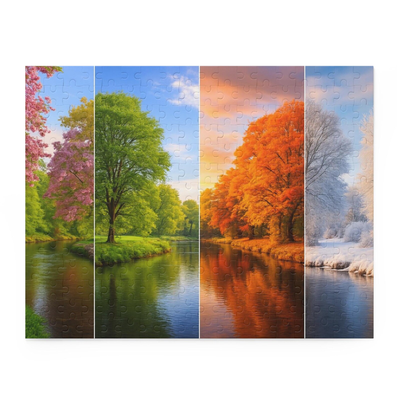 Four Seasons Puzzle | Spring Summer Autumn Winter Scenic Landscape ...