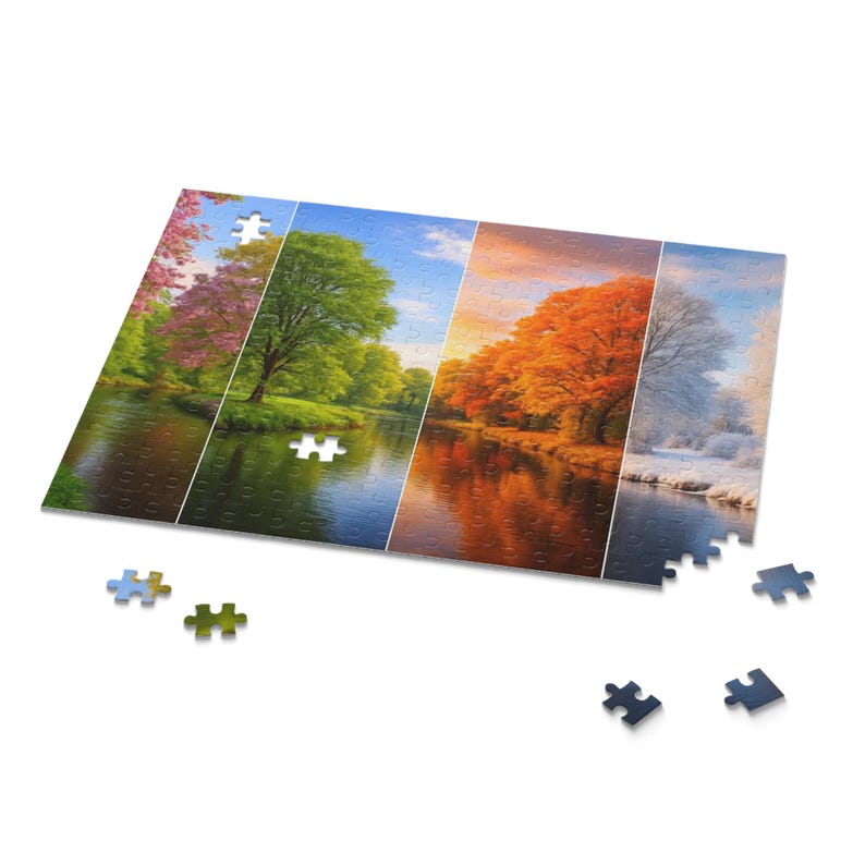 Four Seasons Puzzle | Spring Summer Autumn Winter Scenic Landscape ...