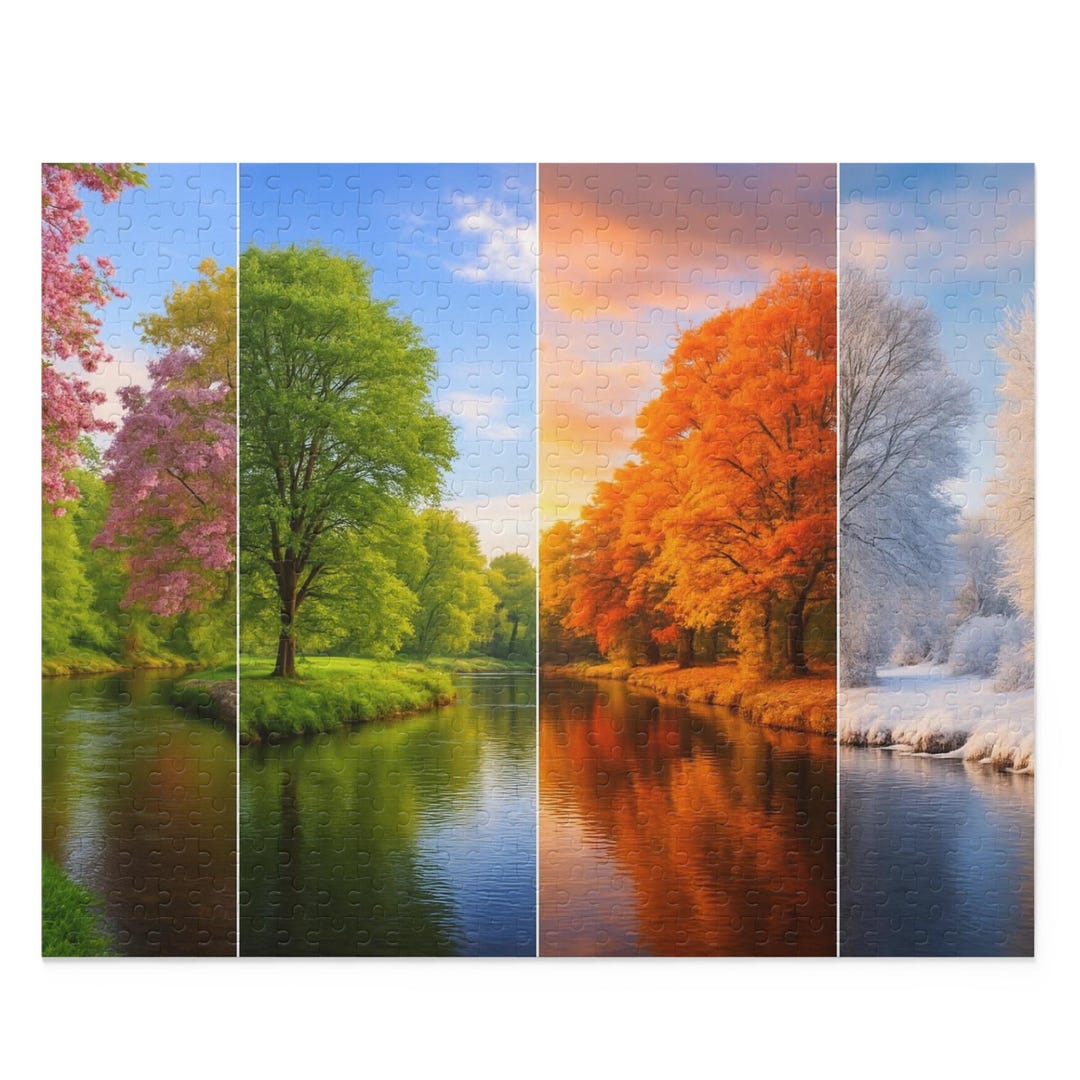 Four Seasons Puzzle | Spring Summer Autumn Winter Scenic Landscape ...