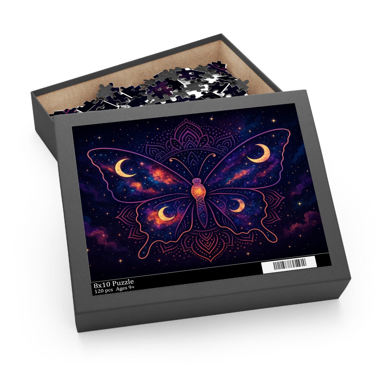 Psychedelic Butterfly Jigsaw Puzzle: Mandala Space Art, Trippy Gift - Etsy