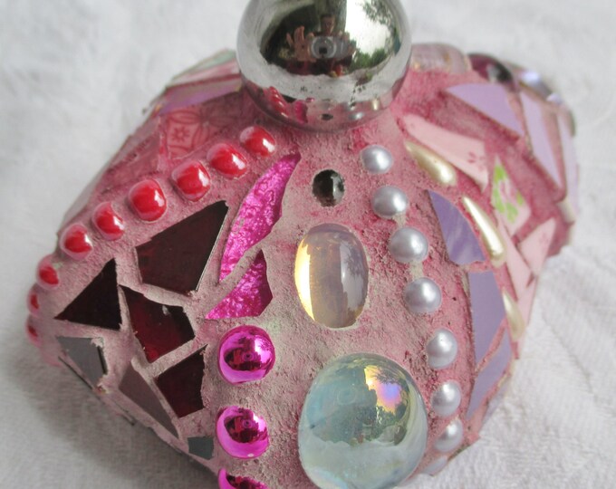 Large Pink Mosaic Stone, Good Luck Stone - Etsy