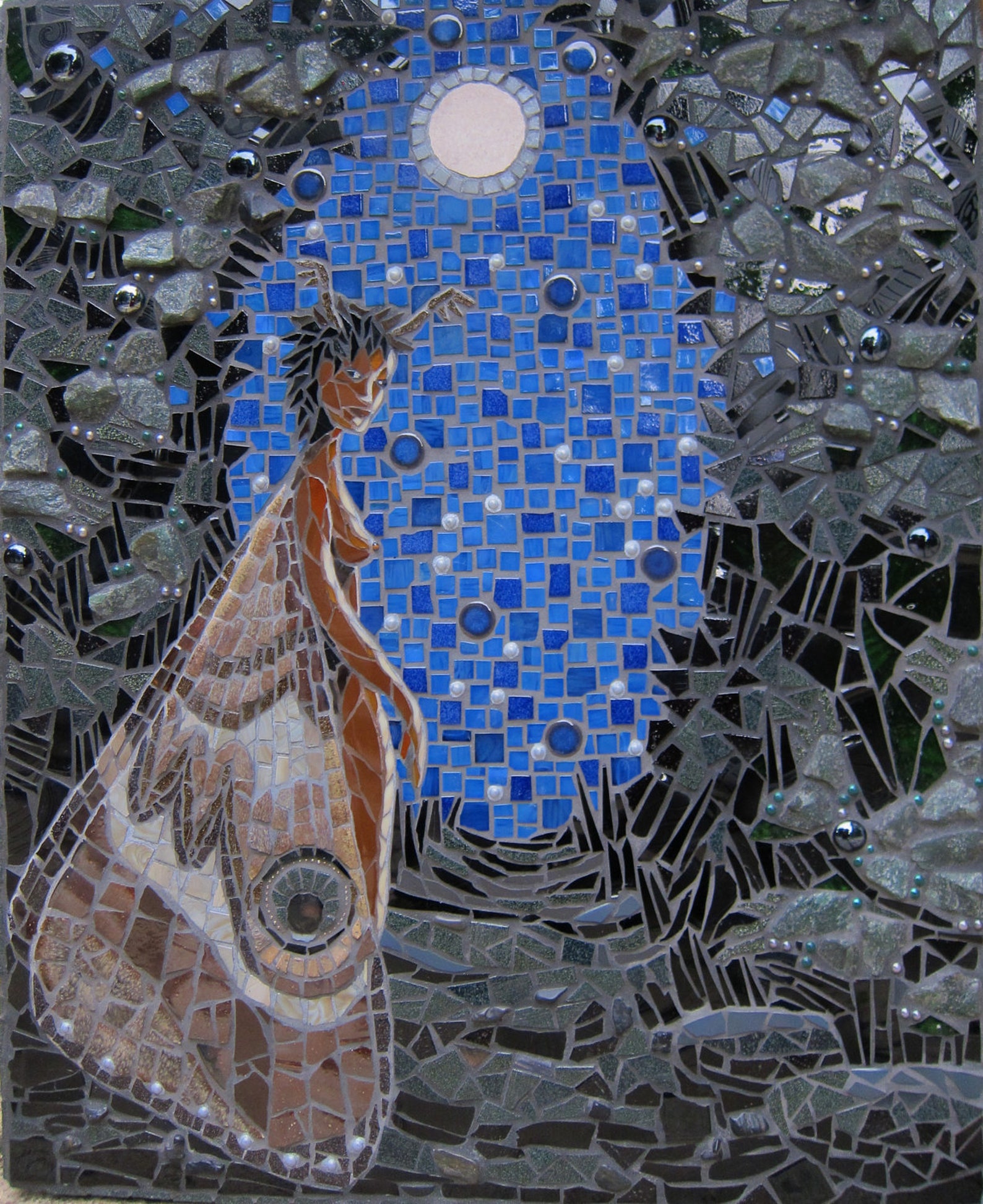 Moth Goddess Mosaic Wall Art - Etsy