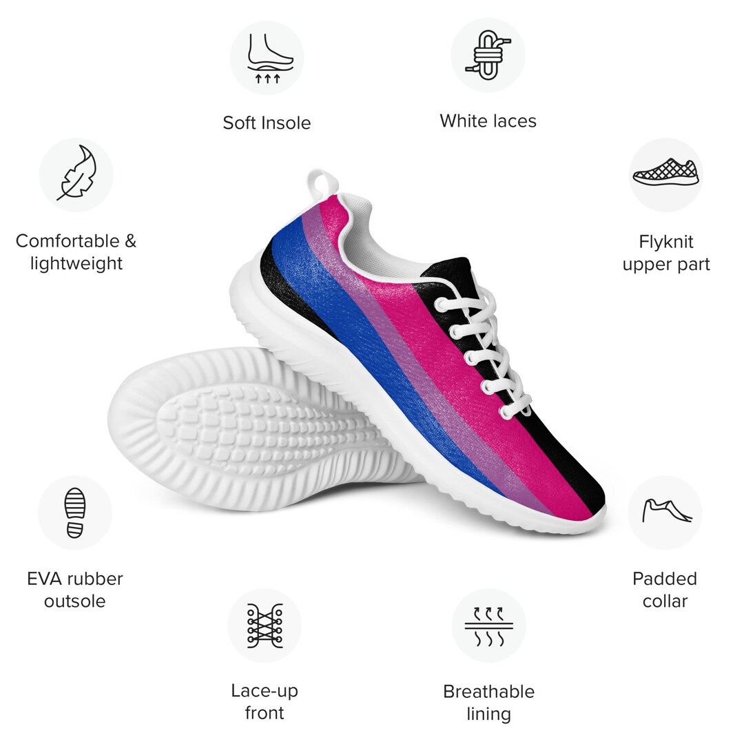 Unisex Black Athletic Bisexual Shoes Lgbt, Rainbows, Color Rainbow ...