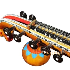 Handcrafted Miniature Bobbili Veena / Saraswati Veena /vichitra Veena ...
