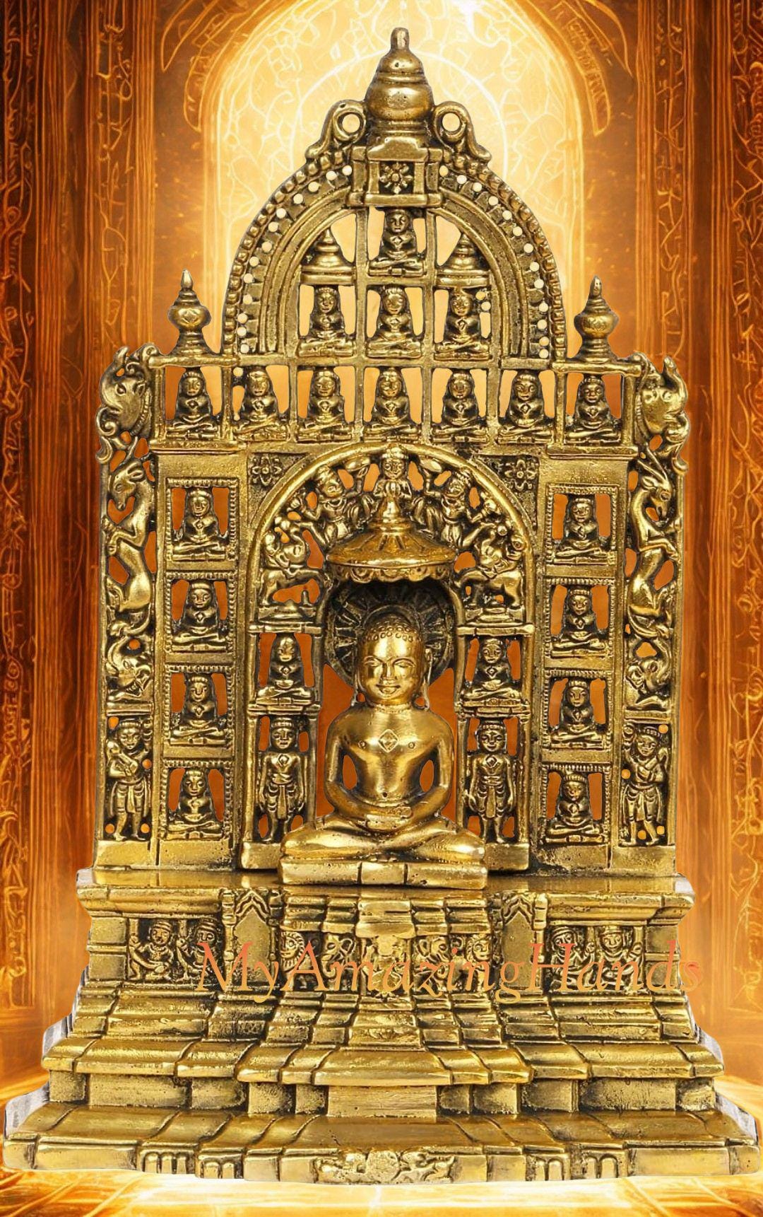 Mahavir Swami 24 Jain Tirthankar Jain Brass Idol – 12 Inch Decorative ...