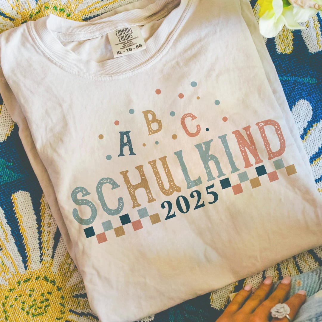 ABC Schulkind 2025 PNG, German First Day of School Digital Download ...