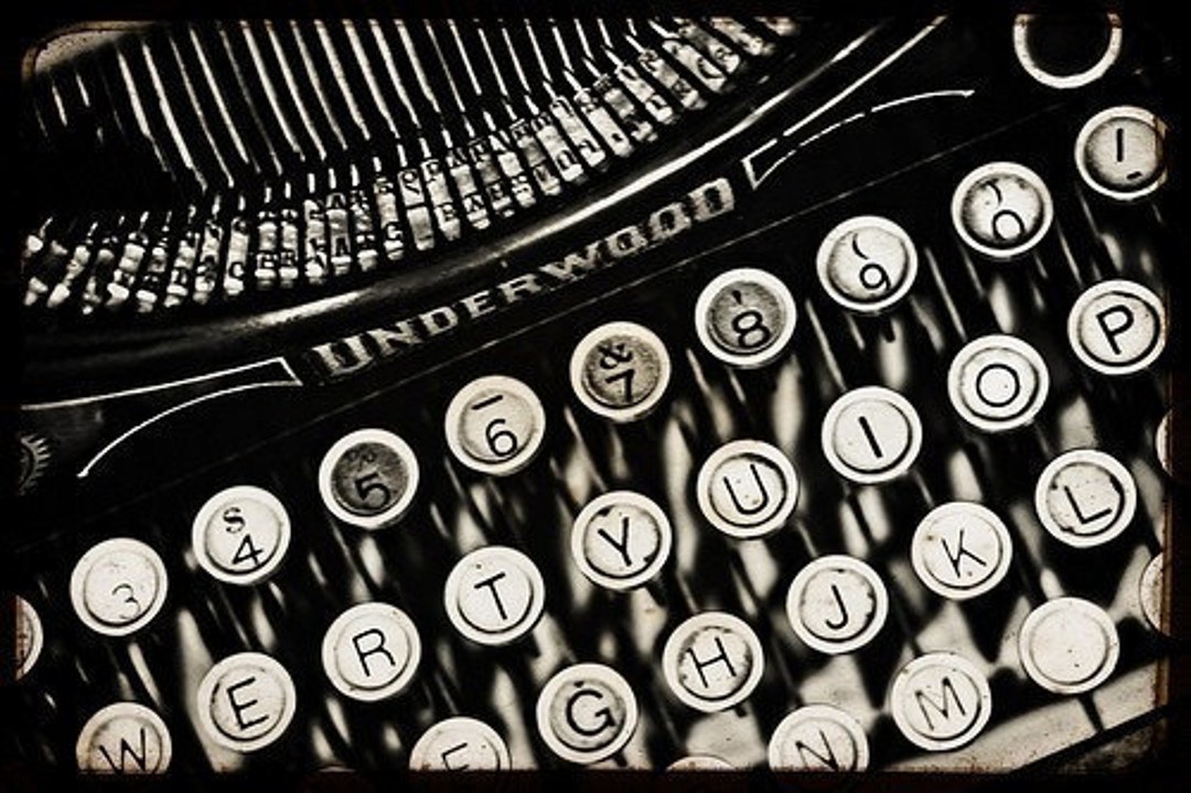Typewriter Print, Black and White Photography, Still Life Photography ...