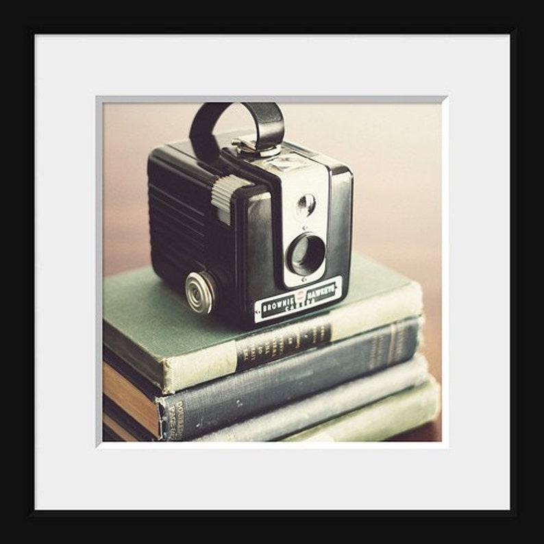 Vintage Camera Print: Vintage Books & Kodak Brownie Fine Art - Etsy