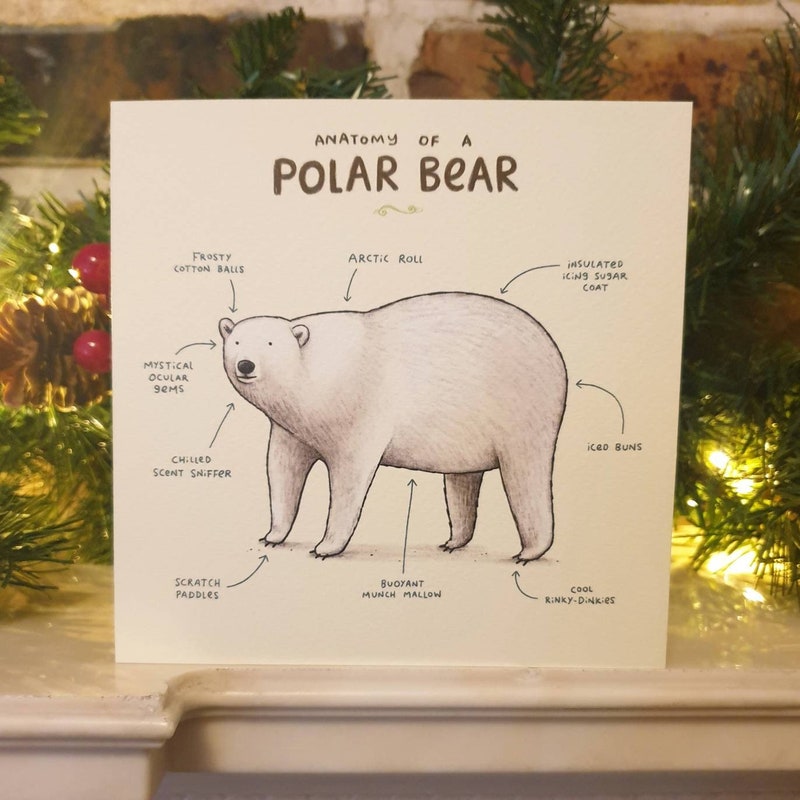 Polar Bear Card - Etsy