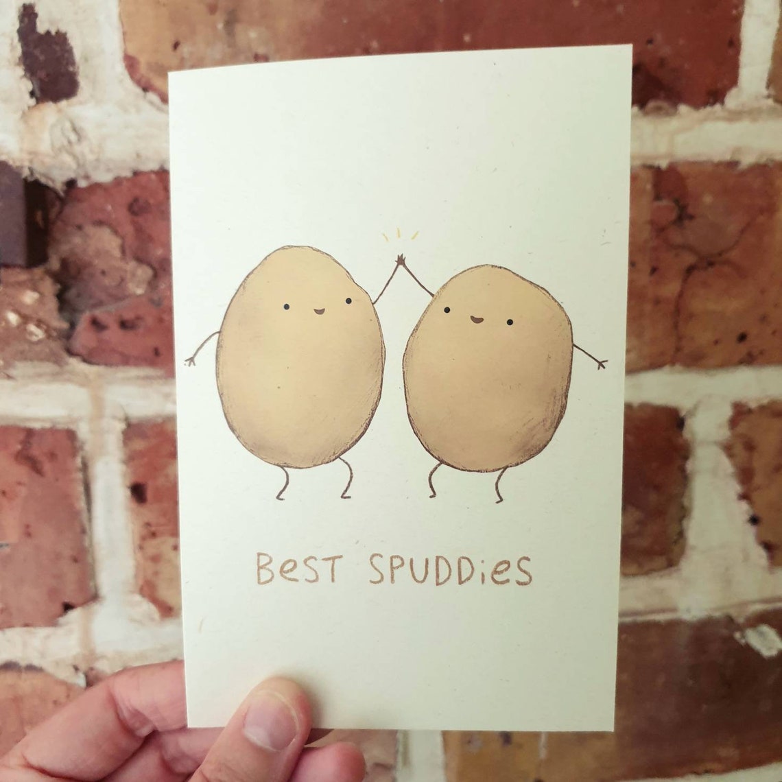 Best Spuddies Potato Friendship Card - Etsy UK