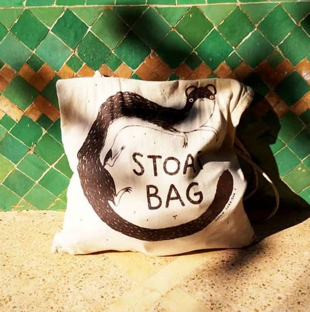 Stoat Bag: Hand Screen Printed Stoat Tote, Original Design - Etsy