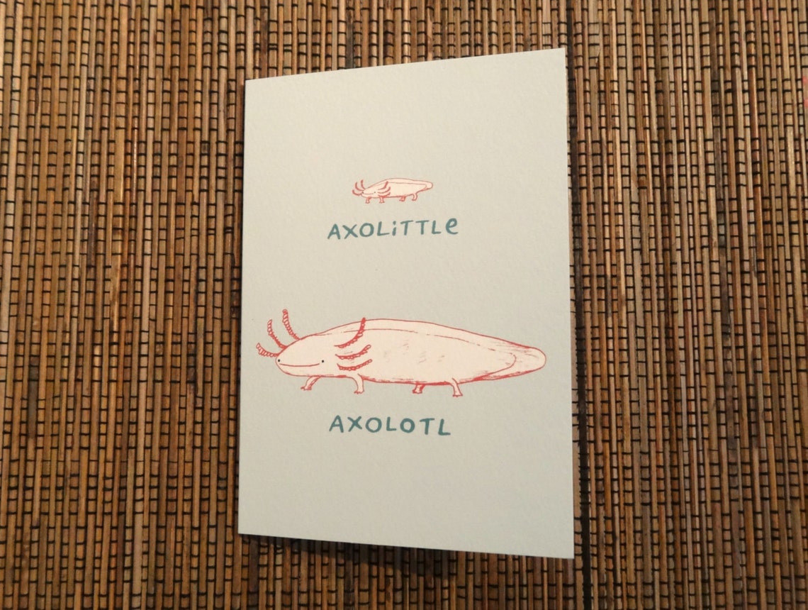Axolittle Axolotl Card - Etsy