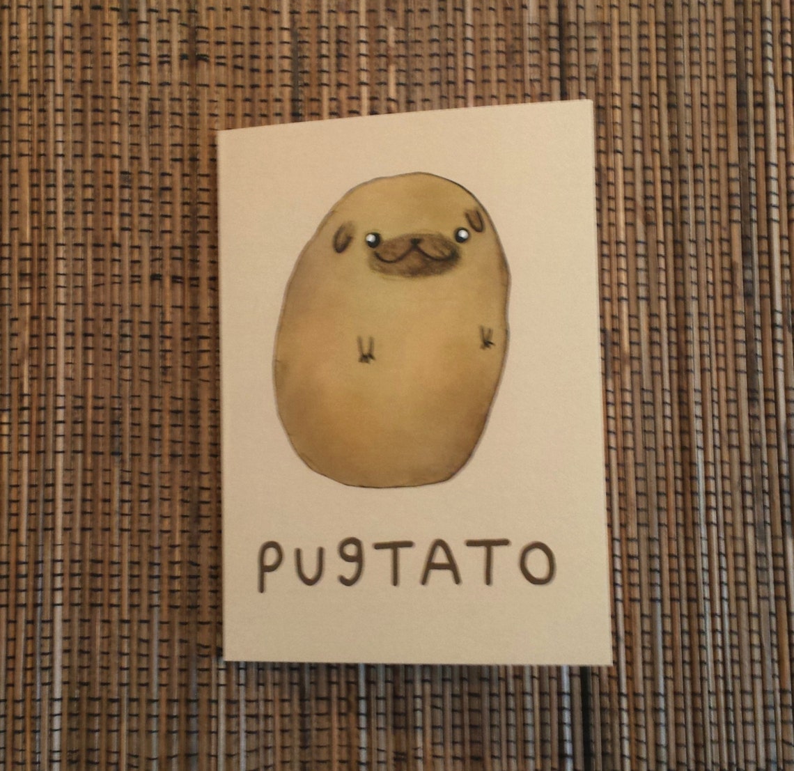Pugtato Card - Etsy