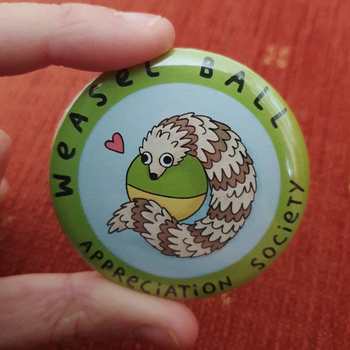 Weasel Ball Appreciation Society Metal Pin Badge - Etsy