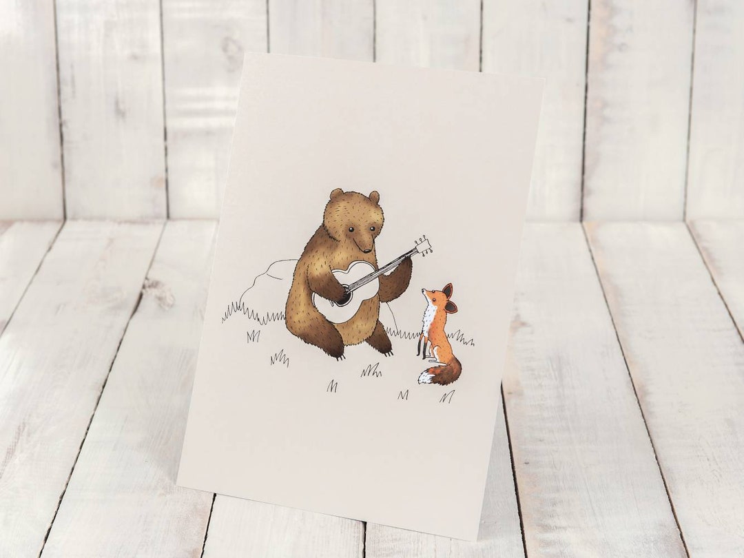 Bear & Fox A4 Signed Print - Etsy