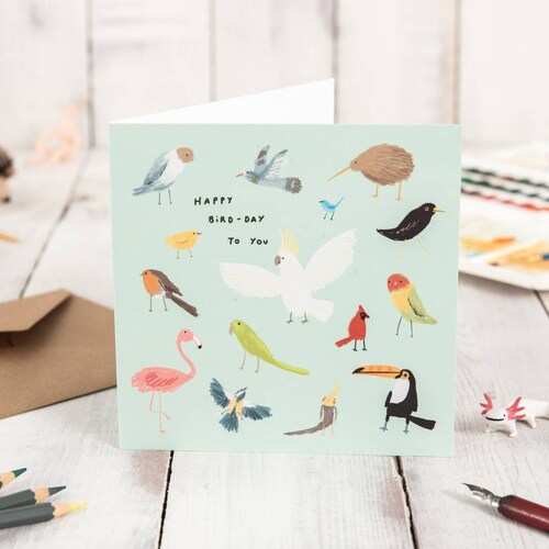 Garden Birds Greetings Card Bird Lovers Gardeners - Etsy