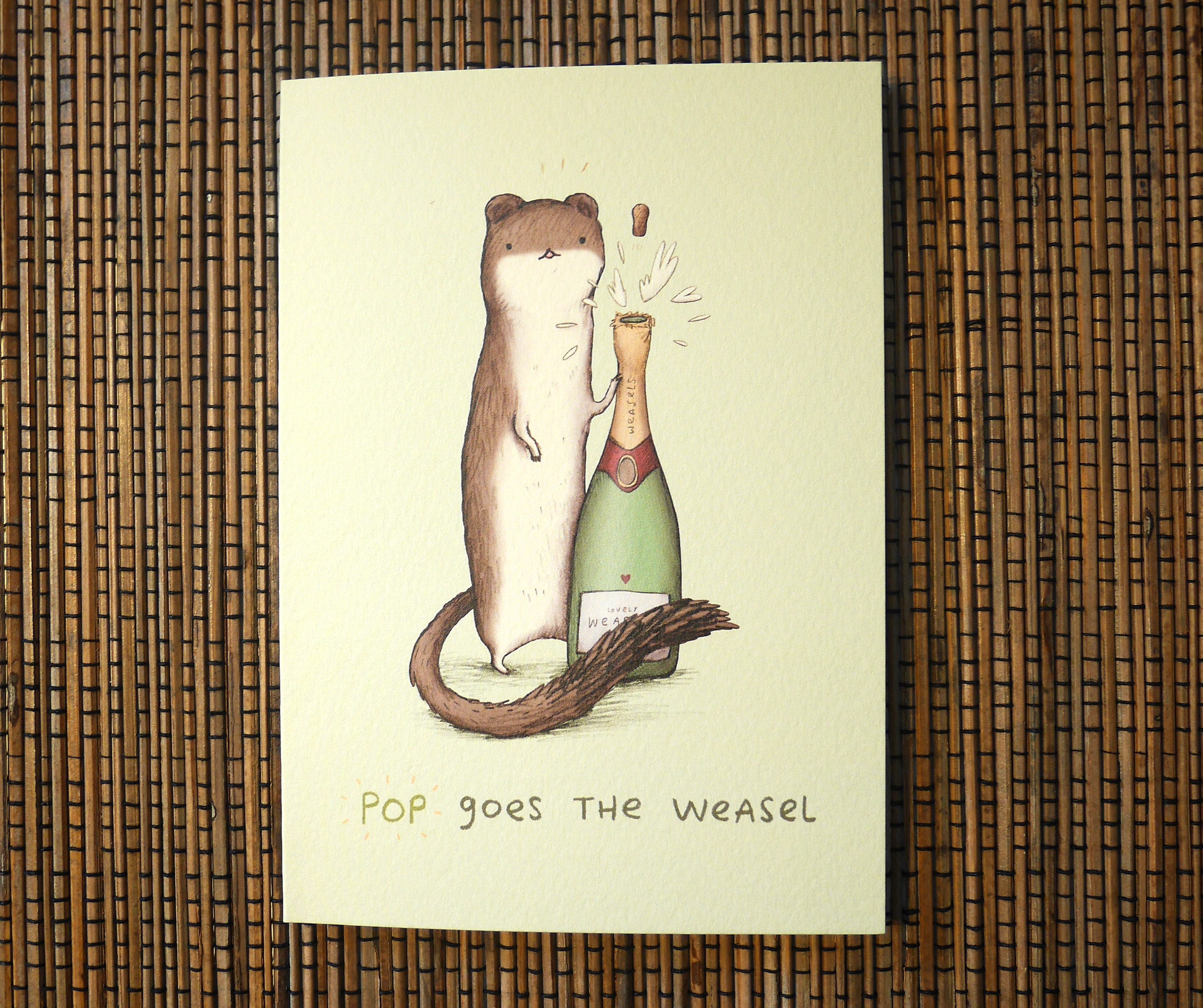 Pop Goes the Weasel Congratulations Card - Etsy UK