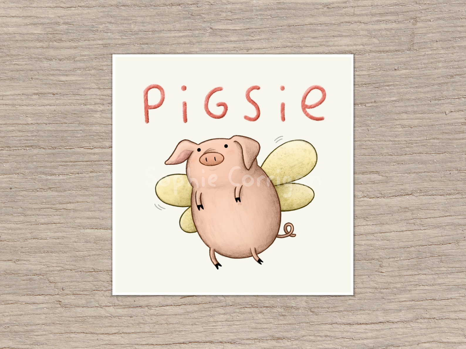 Pigsie Pixie Pig Signed Art Print - Etsy