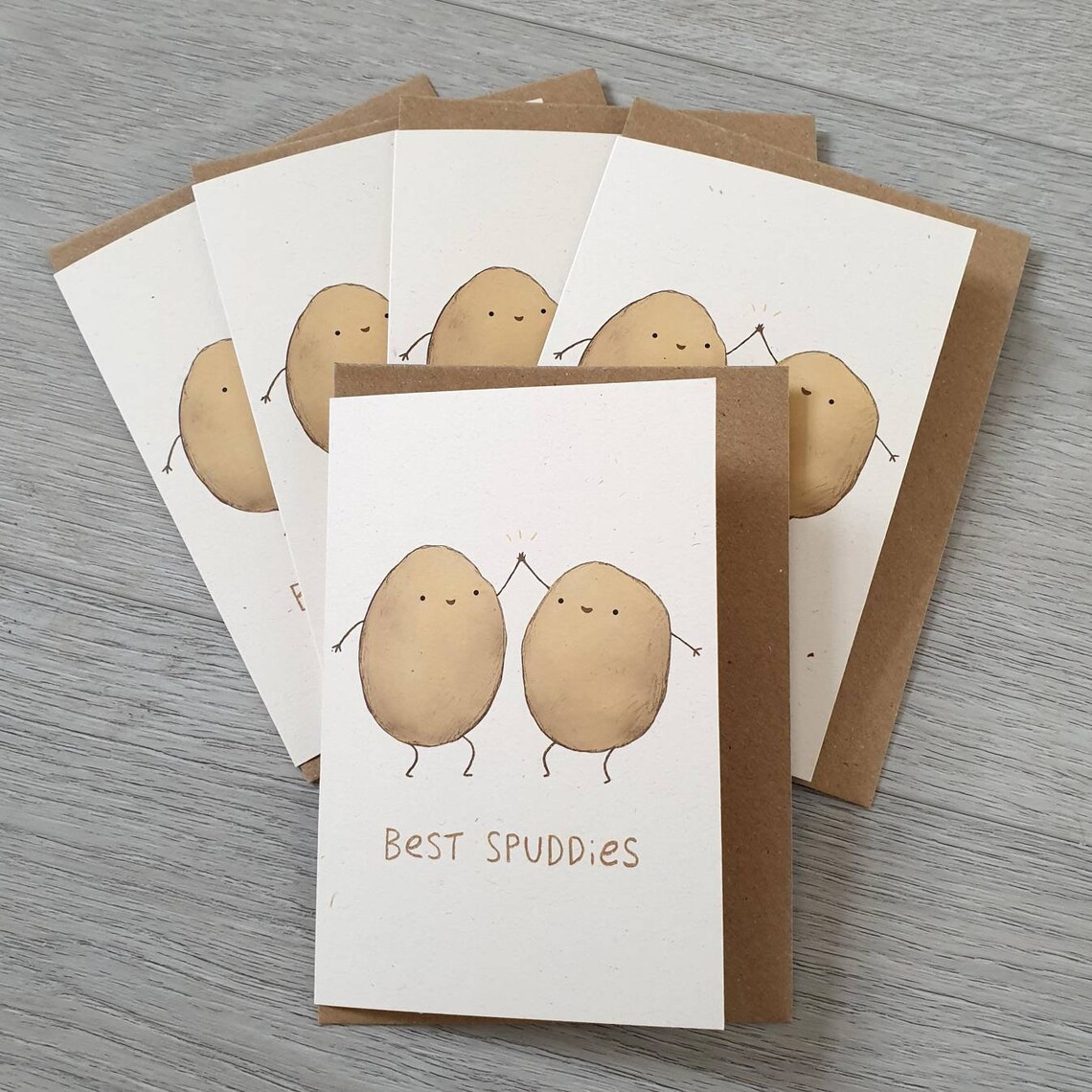 Best Spuddies Potato Friendship Card - Etsy UK