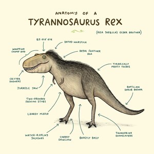 Anatomy of A Tyrannosaurus Rex A4 Signed Print - Etsy