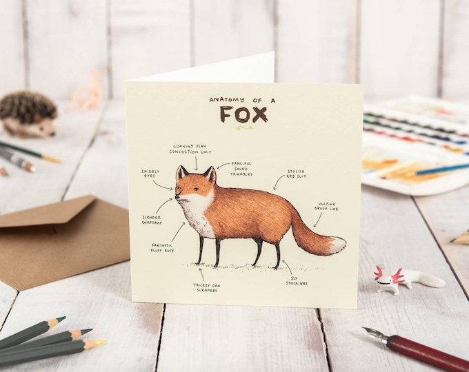 Anatomy of A Fox Card - Etsy