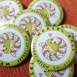Weasel Ball Appreciation Society Metal Pin Badge - Etsy