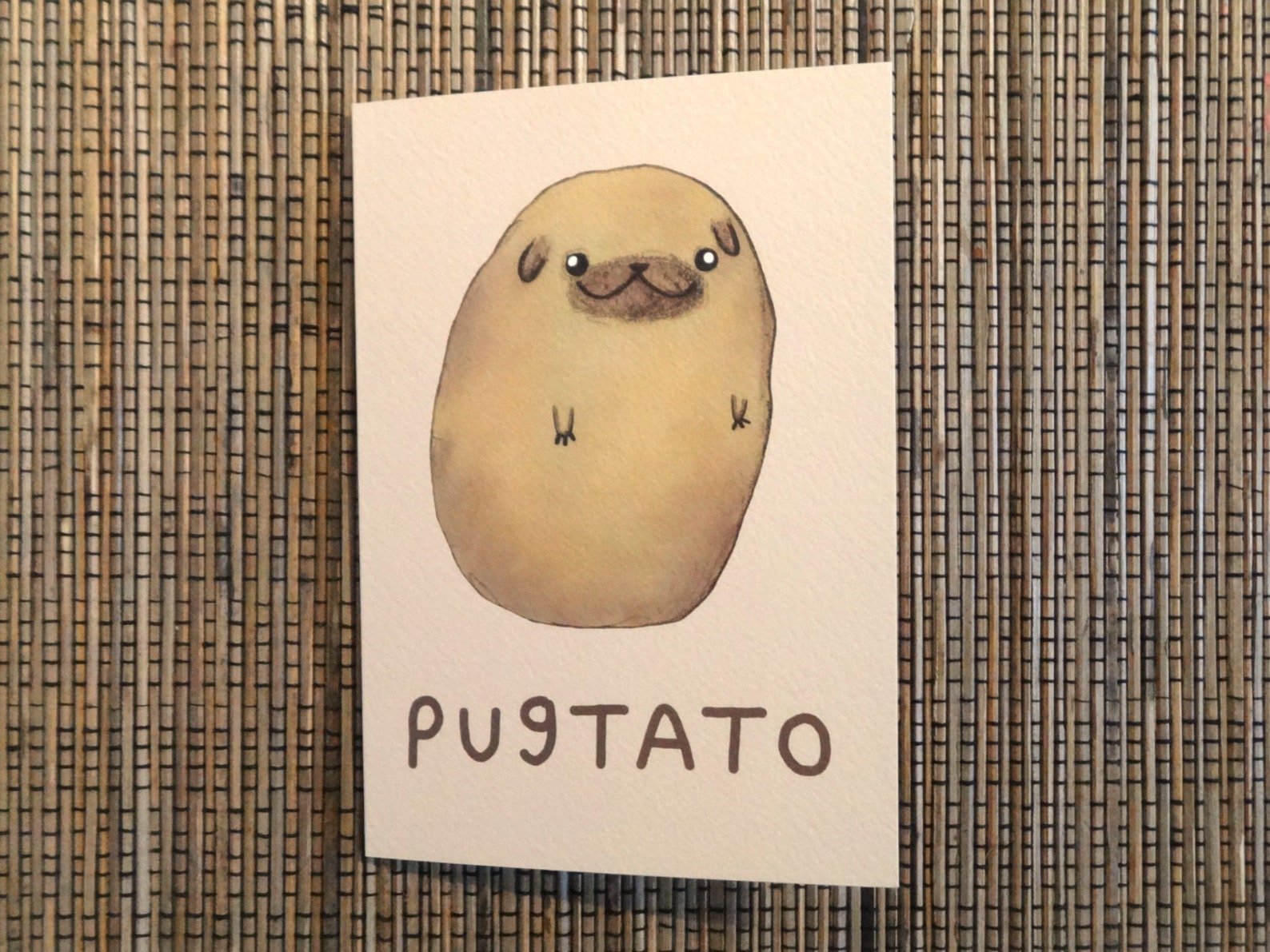 Pugtato Card - Etsy