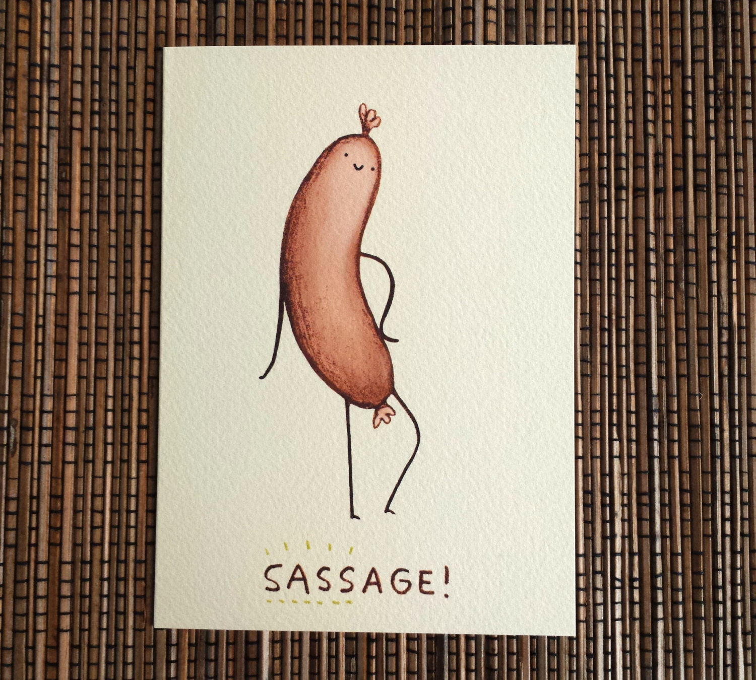 Sassage Sassy Sausage Card - Etsy UK