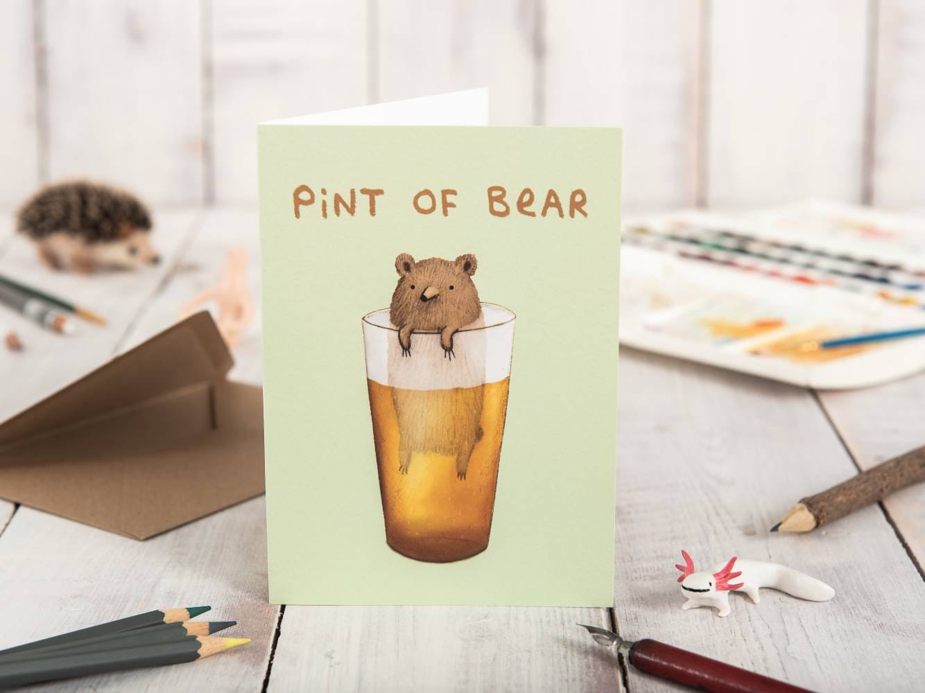 Pint of Bear Card - Etsy