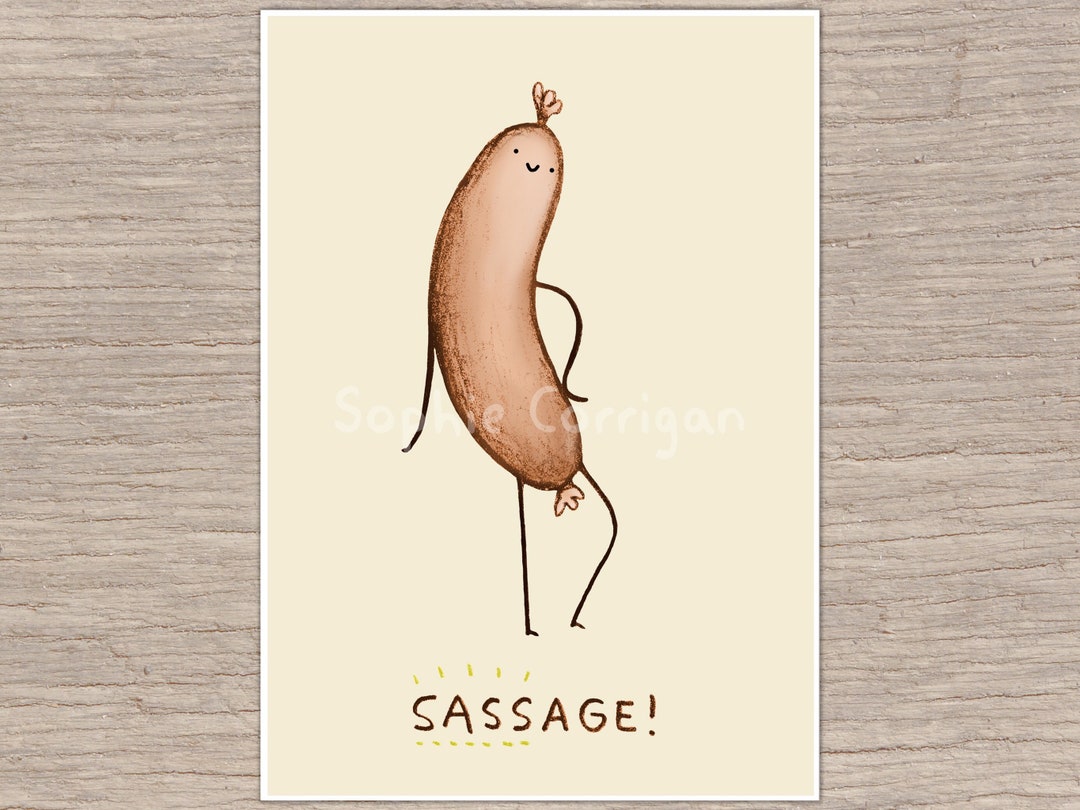 Sassage Sassy Sausage Signed Fine Art Print - Etsy