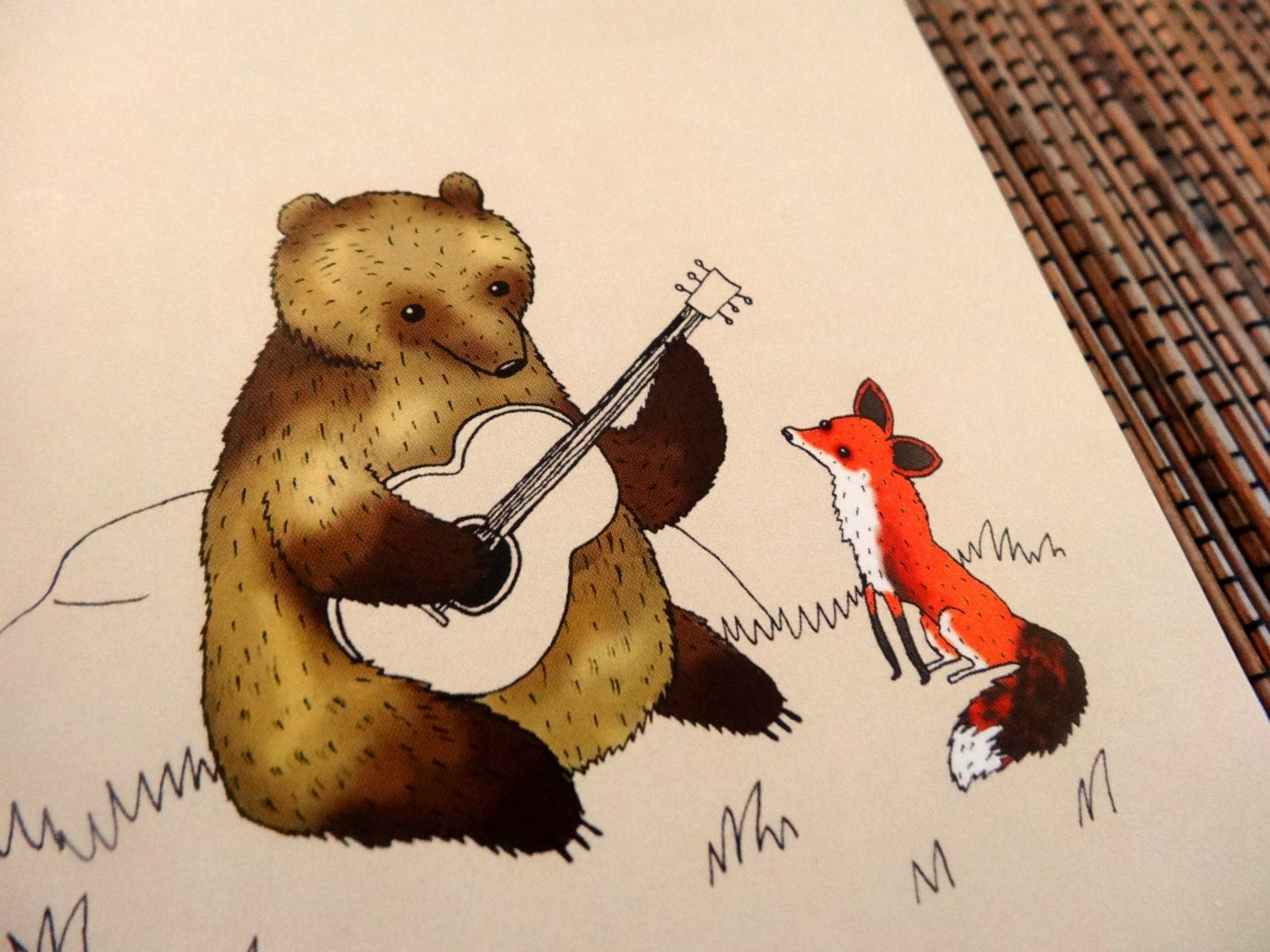 Bear & Fox Card - Etsy