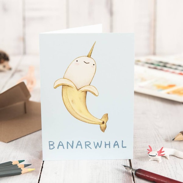 Narwhal Card - Etsy UK