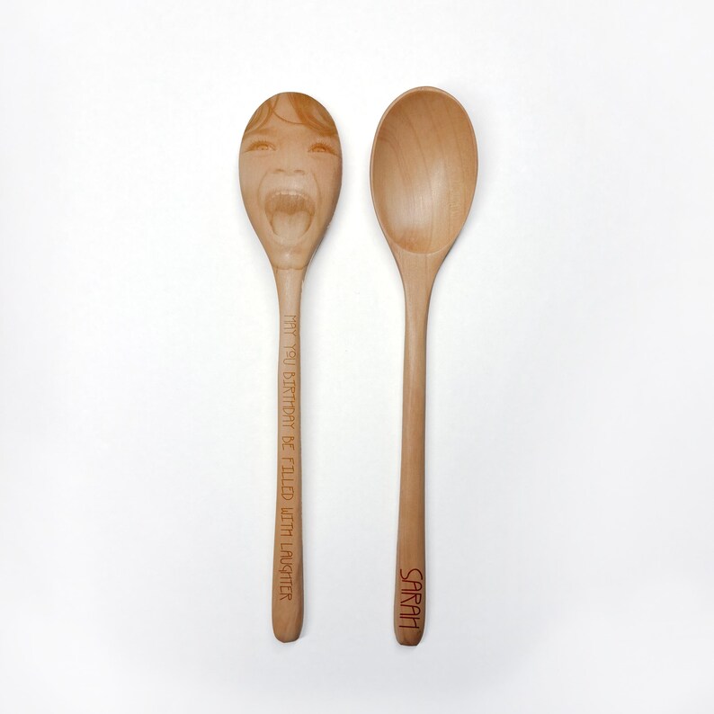Custom Face Engraved Funny Christmas Wooden Spoons - Quirky Gifts Ideas ...