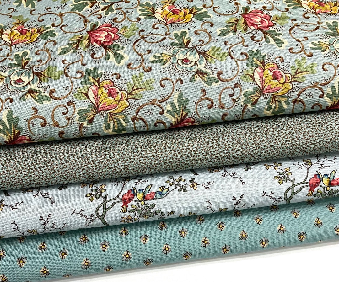 MEADOWLARK MANOR 4 Quilt Fabric Cotton Fat Quarters Andover Fabrics ...