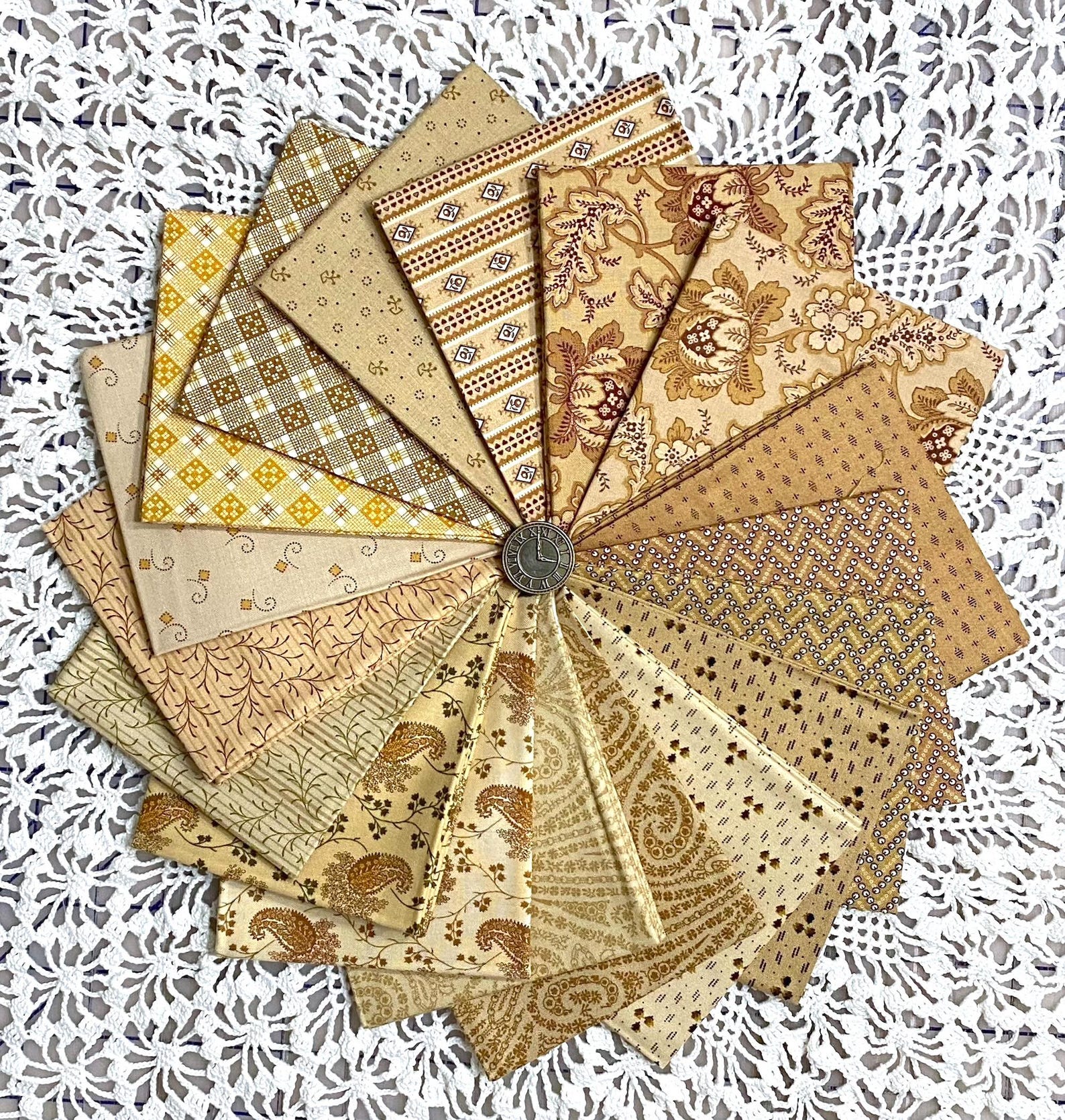 18 Quilt Fabric Fat Quarters - TOASTED - by Jo Morton for Andover - - Etsy