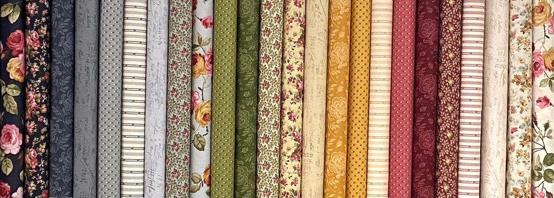 24 ~ FRENCH MILL - Shabby Cottage Chic - Quilt Fabric Fat Quarters ...