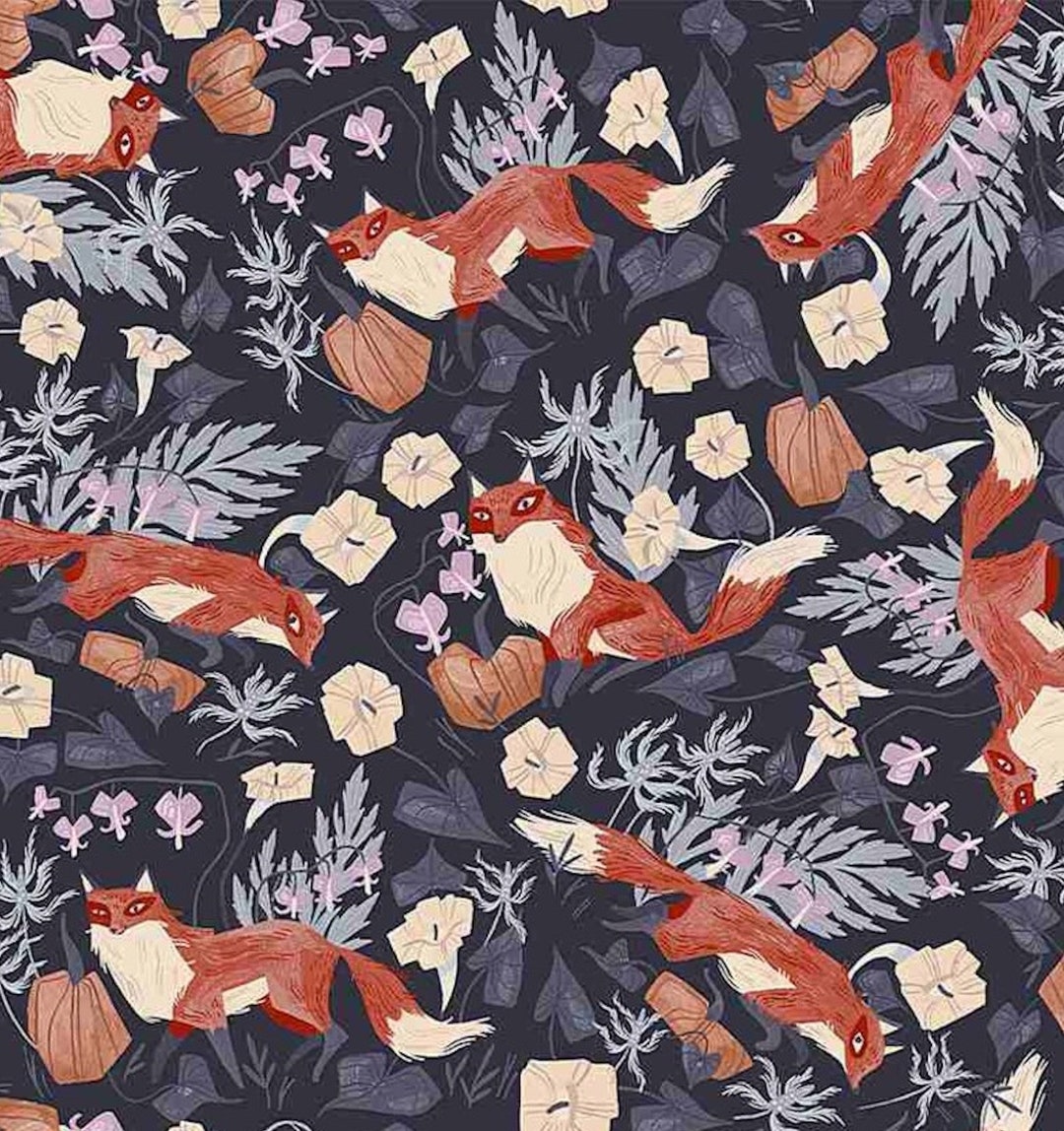 Sly Fox - TOIL & TROUBLE Cotton Quilt Fabric - by Rae Ritchie for Dear ...