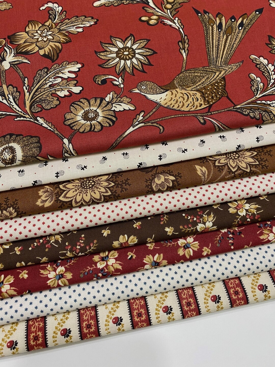 8 Civil War Reproduction Quilt Fabric Fat Quarters ~ GLENFERN - by Max ...