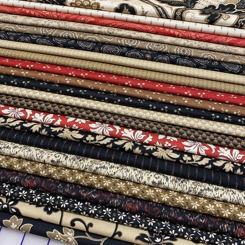 Reds and Cream Fabric - Etsy