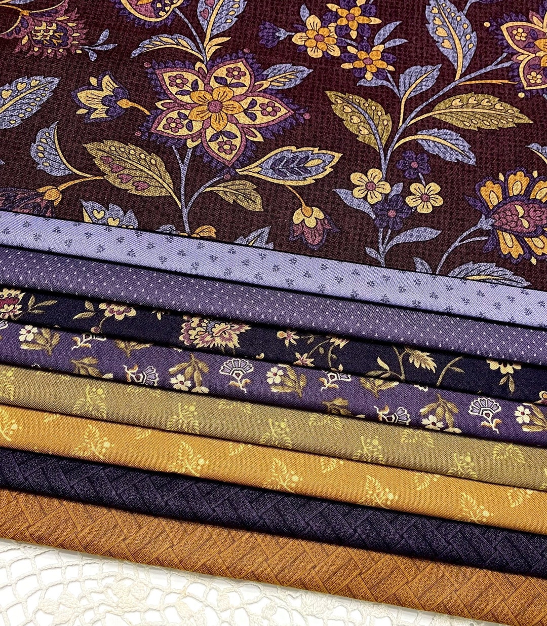 9 Civil War Reproduction Quilt Fabric Fat Quarters EVERLASTING by Renee ...